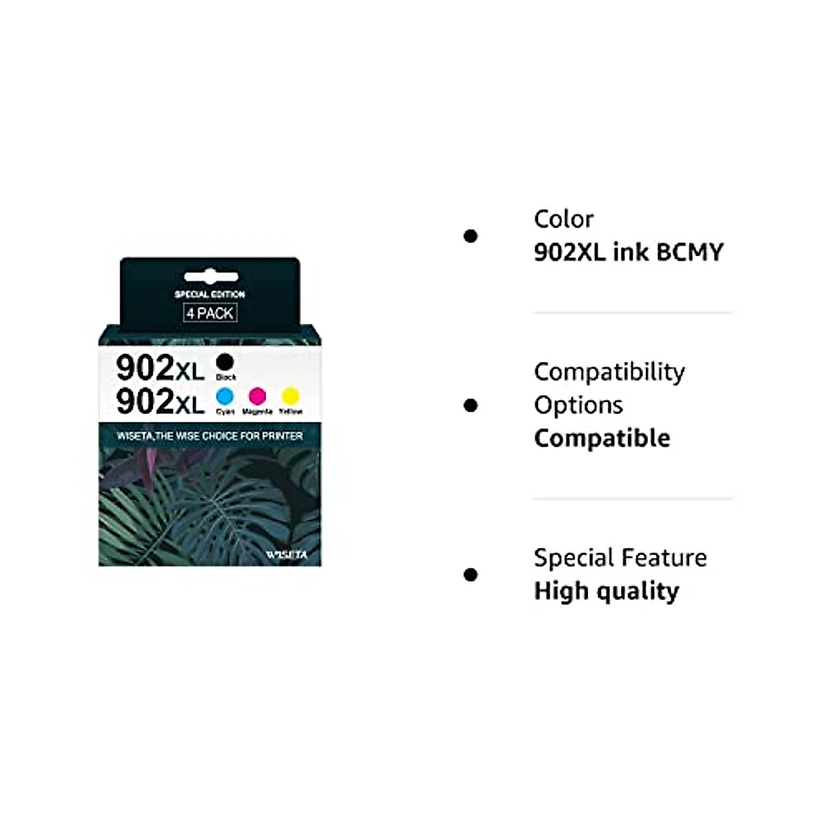 902XL Ink Cartridges Combo Pack Replacement for HP 902XL 902 XL Ink Used in OfficeJet Pro 6978 6968 6958 6962 6970 6954 6960 6950 6979 Printer (902XL Ink Cartridges, Black Cyan Magenta Yellow)