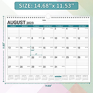 2023-2024 wall calendar - Desk/Wall Calendar 2023-2024, Jul.2023 - Dec.2024, 11-1/2"x14.68", Ruled Blocks, Spiral Bound, Monthly Calendar