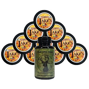 DC Crafts Nation Mud Bud Spittoon Deer with 10 Cans Jake's Mint Chew Apricot Pouches