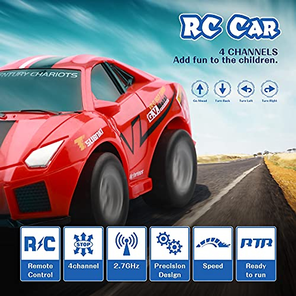 EHO Toys for 2-5 Year Old Boys,Mini Remote Control Car,Toddler Toys Age 2-4,RC Car for Kids,Car Toys for Boys 3-5 Year Old,Gifts for 2 3 4 5 Year Old Boys Girls Birthday,Red