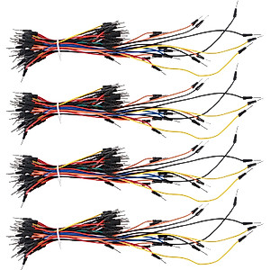 ACEIRMC 4set 65pcs Solderless Flexible Breadboard Jumper Wires Male to Male Compatible with Arduino Breadboard