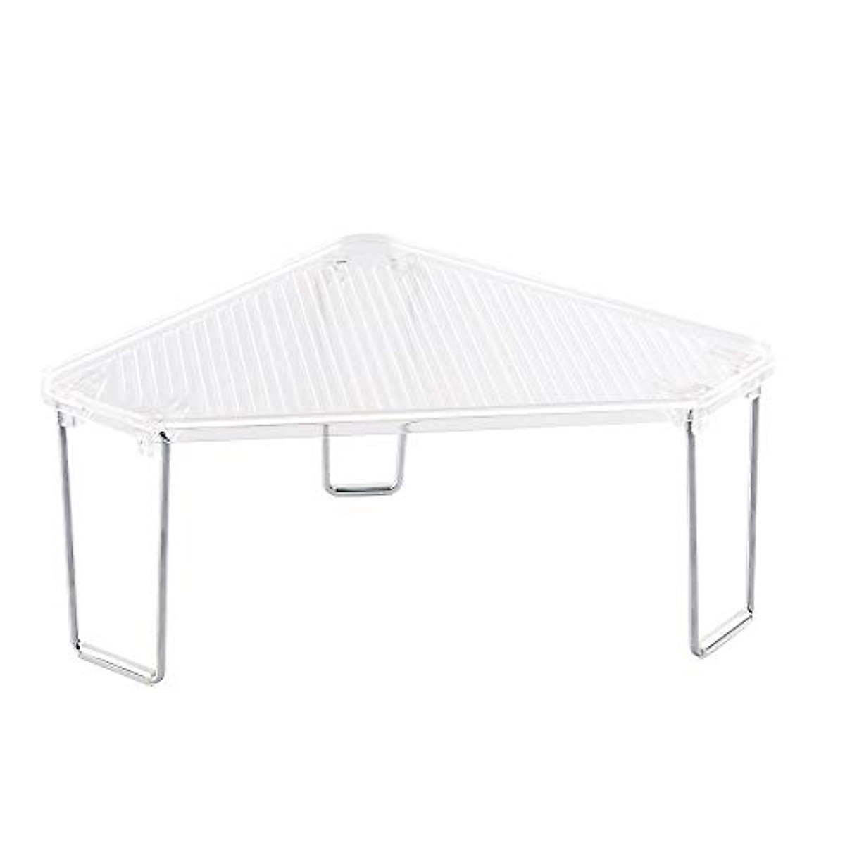 InterDesign Linus Corner Storage Shelf for Kitchen Cabinets, Countertops, Pantries - Clear