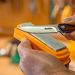 Smith's 51304 Ecesis Pocketknife – 3.00" Stainless Steel Blade – Natural Wood Handle – Slim Design – Flip Open – Pocket Clip – Everyday Carry – Gift for Men – Frame Lock Straight Edge Blade