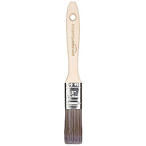 Amazon Basics 1" Flat Edge Master Pro Paint Brush, Polyester, Brown