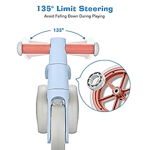 welspo Baby Balance Bikes for 1 Year Old Boys Girls 12-36 Months Kids Cute Toddler First Bicycle Infant Walker Children No Pedal 3 Wheels Mini Bike Riding Toys Best Birthday Gift (Blue)