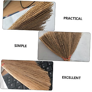 Ipetboom 1pc Hand-Knitted Small Broom Hand Whisk Sweeper for Hamster Hand Woven Broom Hamster Cage Cleaning Tool Desktop Cleaning Broom Pet Hair Cleaning Broom Dust Miscanthus Tassel Mini