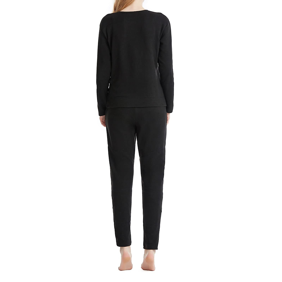 Electric Heated Thermal Underwear Set,Women Men USB Electric Heated Thermal Long Sleeve T Shirts Ultra-Soft Base Layer Warm Top Pants, Washable Heating Underwear Thermal Set Clothes