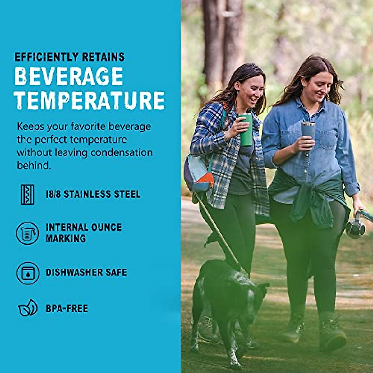 DrinkTanks - Insulated Craft Cup, Stainless Steel Cup, 16 oz Tumbler with Lid, Stainless Steel Tumbler for Water, Coffee, Beer, Cocktails, Wine, & Kombucha (Obsidian)