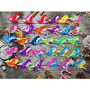 30 Packs Birds Funny Summer Present Unique Mini Item Assorted fidgets Toys for Kids Children Classroom Students Gift from Teacher,Birthday Party Bubble Favors