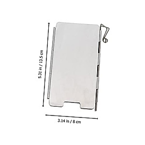 Mobestech 3 Sets Stove Windshield Bbq Grill Portable Bbq Grill Mini Portable Outdoor Gas Stove Outdoor Folding Windshield Outdoor Stove Windshield Portable Camping Stove Aluminum Alloy Light