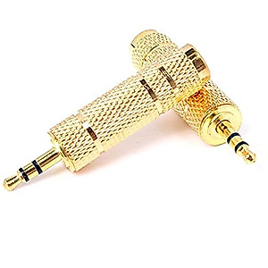 Wakaka 2 Pack 3.5mm Male Plug to 6.5mm Female Jack Audio Stereo Headphone Adaptor Converter Microphone Audio with 24K Gold Plated