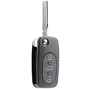 Replacement Keyless Entry Remote Flip Key Fob fits 1998 1999 2000 2001 VW Beetle, Golf, Jetta, Passat (HLO1J0959753F)