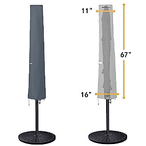 Garden Balsam Patio Umbrella Cover for 6ft to 9ft Patio Umbrellas, Waterproof and Durable Market Umbrella Cover with Zipper and Rod