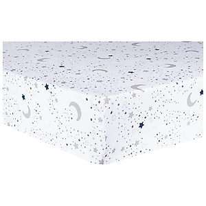 Sammy & Lou Shooting Stars 4-Piece Baby Crib Bedding Set, Includes Quilt, Fitted Crib Sheets Neutral, Crib Skirt, and Plush Toy