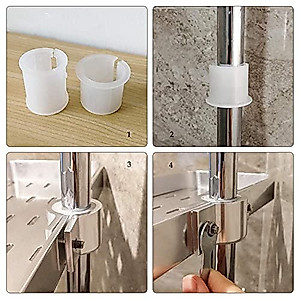 Davisia Shower Caddy Organizer with Hooks Bath Sponge Holder Durable Rustproof Aluminum Bathroom Shower Shelf,No Drilling…(Blcak)