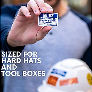 10-Pack of Funny Hard Hat Stickers. These Vinyl Decals are Awesome, Funny, Badass, and Cool. Best for Adult Men and Women. All are a Must Have Hardhat Accessory for Construction Workers, Union, etc.