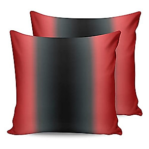 Litter Star Outdoor Throw Pillow Covers Waterproof Pillow Cases 16x16 Red to Black Gradient Ombre Decorative Pillow Covers Cushion Cases for Couch Sofa Patio Garden 2 Pack Merry Christmas Theme