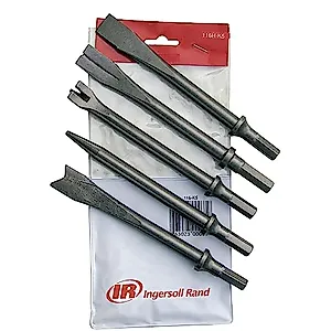 Ingersoll Rand 9500 Chisel Bit Kit for 114GQC Edge Series Air Hammer, 5 Piece Set Includes Tapered Punch, Flat Chisel, Panel Cutter, Sheet Metal Cutter, Spot Weld Breaker