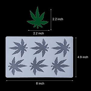 (THIN and SHALLOW) Marijuana Leaf Embossed Fondant Maple Silicone Mold for Chocolate Candy Gum Paste Polymer Clay Resin Kitchen Baking Sugar Craft Cake Cupcake Decorating Tools