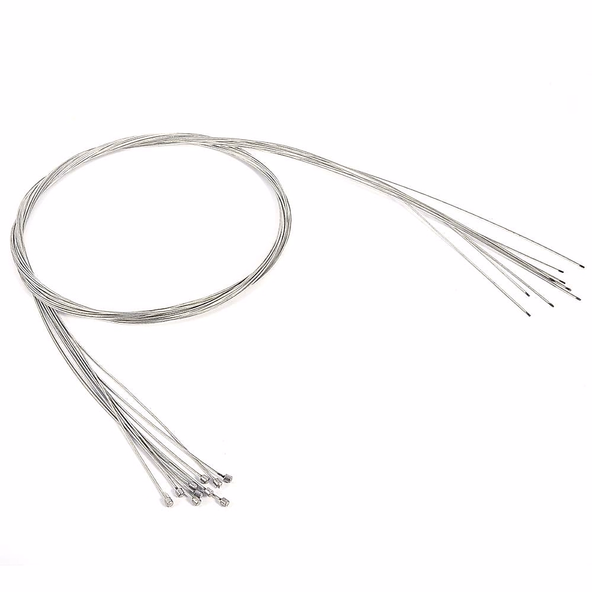 Bike Derailleur Cable, 10pcs Road Shift Cable, Inner Shift Cable, Galvanized Steel Gear Shifter Cable Universal for Common Bikes Mountain Bikes Road Bikes