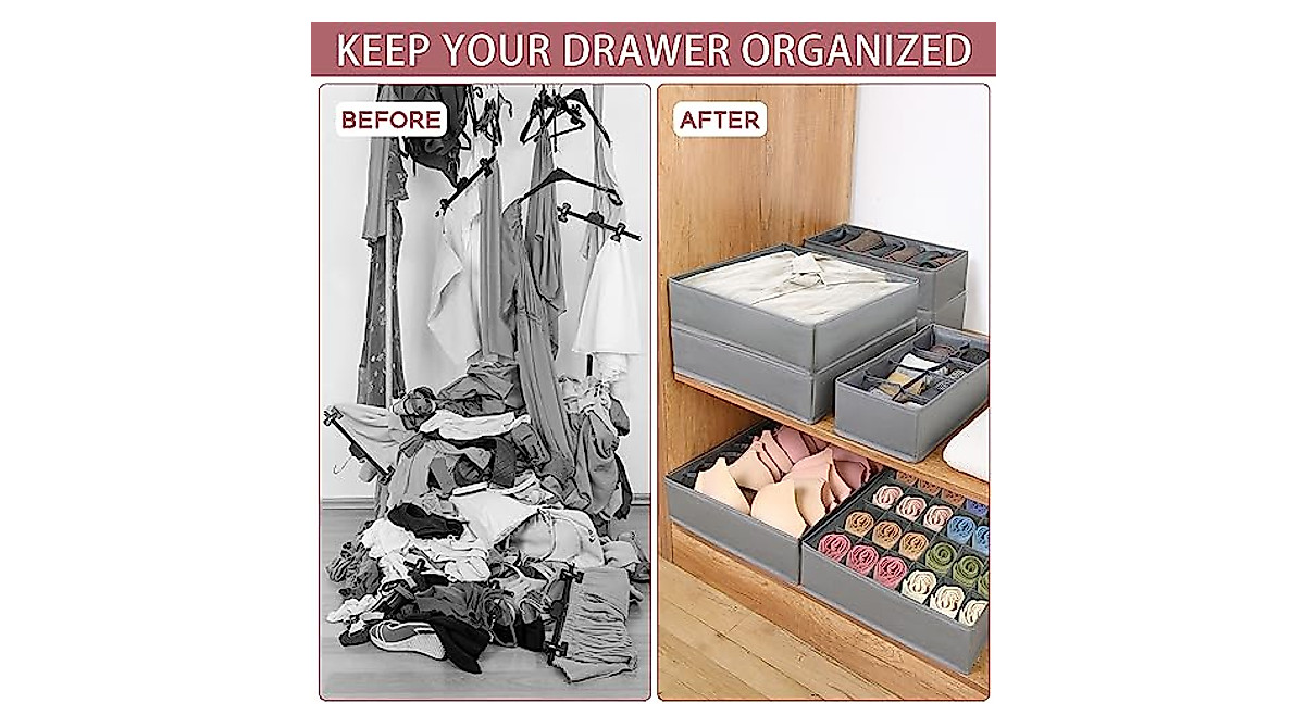 8 Pack Drawer Organizers – Stylish Storage for Clothing