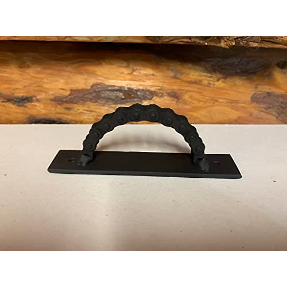 Bike Chain Drawer Pull Or Cabinet Handle Round (6.3, Black)