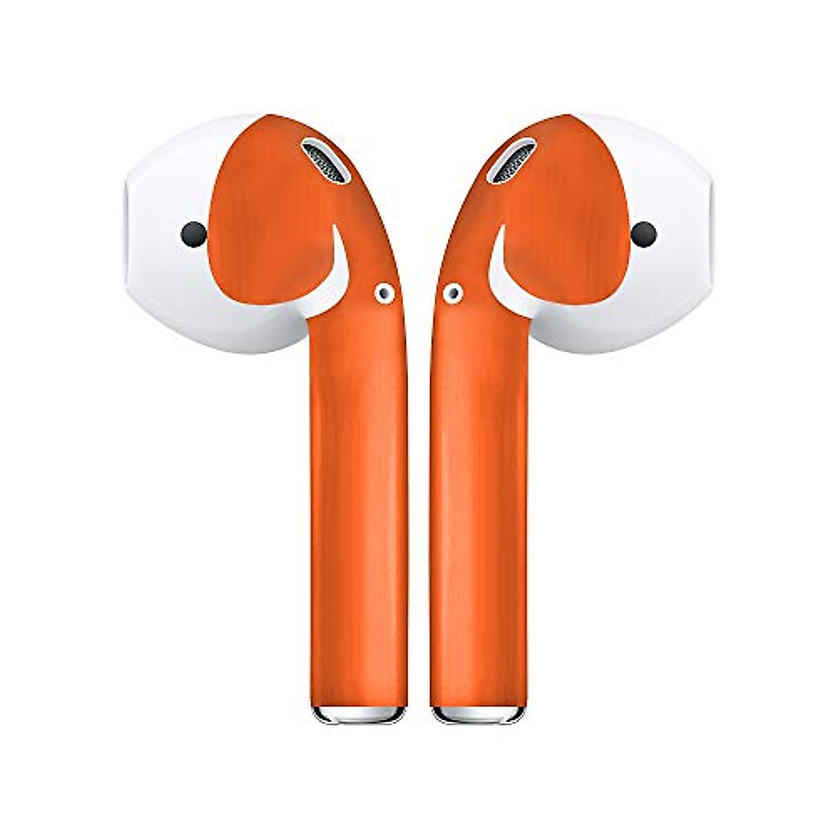 APSkins Silicone Case and Stylish Skins Compatible with Apple AirPod Accessories (Orange Case & Skin)
