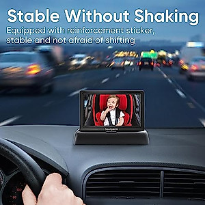 Soulgenix Baby Car Camera, Night Vision Function, 4.3" HD Wide Baby Car Monitor for Backseat, Car Camera for Baby Easily Observed, AHD Adjustable Camera for Comprehensive Baby Monitoring During Travel