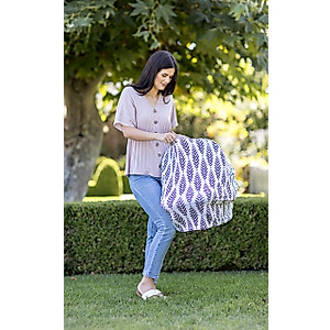 J.L. Childress 4-in-1 Multi-Use Cover - Stretchy Car Seat Canopy and Privacy Cover, Breastfeeding Nursing Cover, Feathers