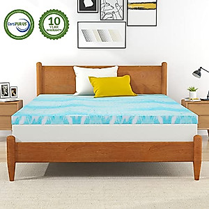 Mattress Topper, 2 Inch Gel Memory Foam Mattress Topper, Queen, CertiPUR-US Certified