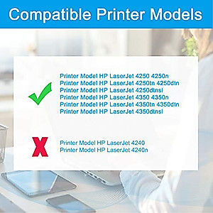 LCL Compatible Toner Cartridge Replacement for HP 42X Q5942X 20K 4250 4250n 4250dtn 4250tn 4250dtnsl 4350 4350n 4350tn 4350dtn (2-Pack Black)