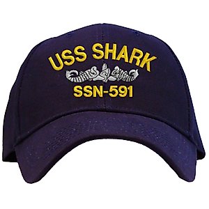 Spiffy Custom Gifts USS Shark SSN-591 Embroidered Pro Sport Baseball Cap Navy