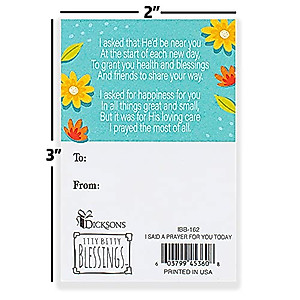 Said A Prayer Blue 3 x 2 Cardstock Keepsake Itty Bitty Bookmarks Pack of 24