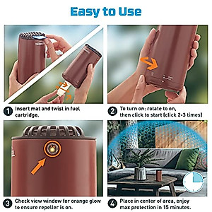 Thermacell Patio Shield Mosquito Repeller; Highly Effective Mosquito Repellent for Patio; No Candles or Flames, DEET-Free, Scent-Free, Bug Spray Alternative; Includes 12-Hour Refill