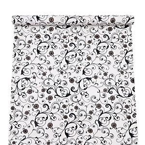 Yifely Black Vine Shelf Liner Self-Adhesive Furniture Paper DIY Dresser Drawer Covering Sticker 17.7 Inch by 9.8 Feet