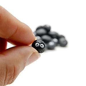 Kimkoala Fairy Garden Decoration Crafts, 8Pcs Mini Cute Resin Soot Figures Black Briquettes Figurines for Fairy Garden Decoration Supplies Miniature Micro Gnome Terrarium Ornament