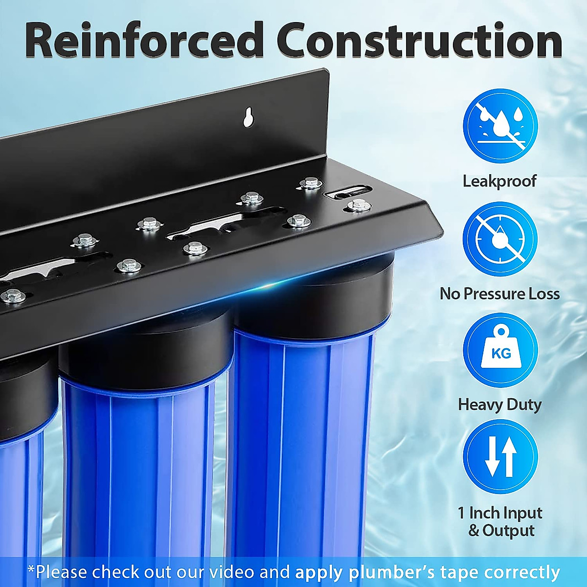 iSpring Whole House Water Filter System + Spin Down Sediment Water Filter