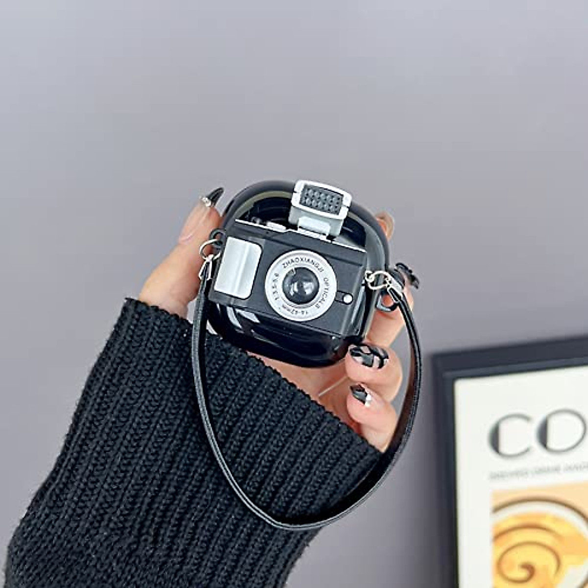 Compatible with Samsung Galaxy Buds2 pro(2022)/Galaxy Buds Live/Galaxy Buds pro/Galaxy Buds 2 Charging Box,3D Camera Can Light Up Silicone Earphone Case with Keychain