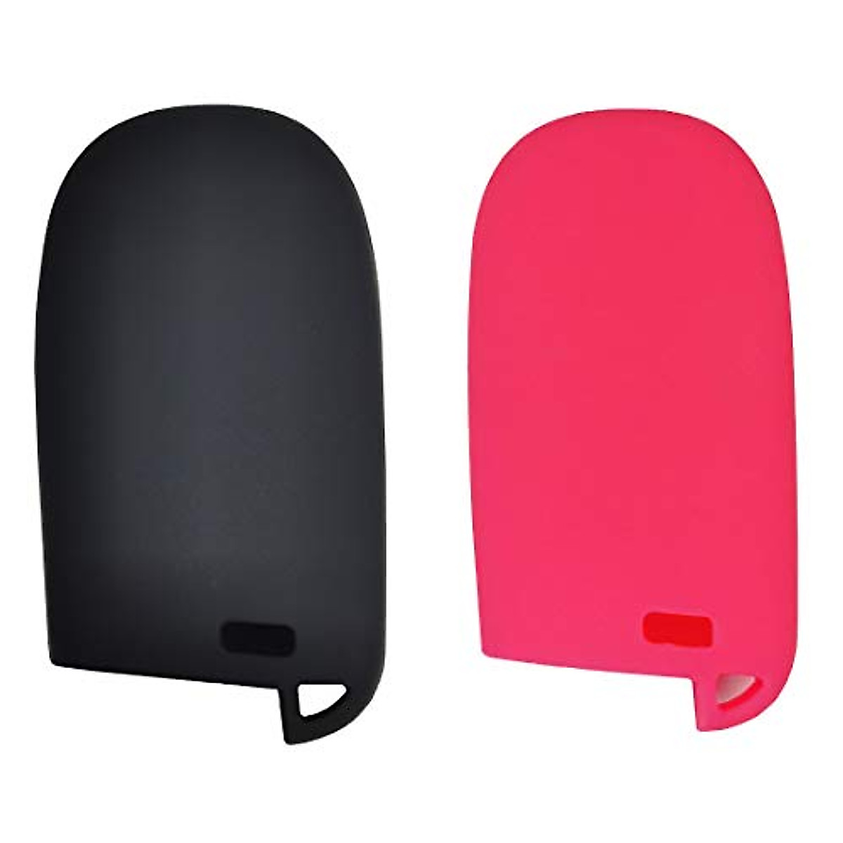 REPROTECTING Silicone Rubber Key Fob Cover Compatible with 2011-2021 Chrysler 200 300 Dodge Challenger Charger Dart Durango Journey Fiat 500 L X Jeep Cherokee Compass Grand Renegade Ram 1500 2500 3500