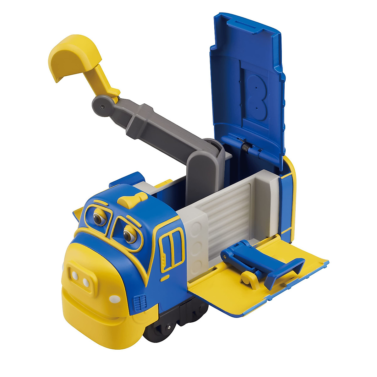 Chuggington - Pop and Transform Chuggers – Brewster - 5" Transforming Train Toy - Free-Rolling Wheels - Birthday Gift for Preschool Kids Age 3 and Up - Fun for 3 4 5 Year Old Boys and Girls