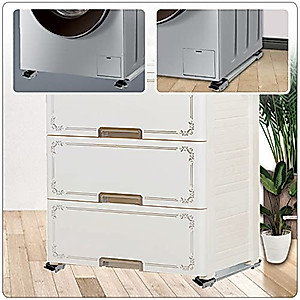 Veemoon 3pcs Furniture Washing Machine Dolly for Washer and Dryer Furniture Dolly Mobile Roller Mobile Washing Machine Base Dolly Extendable Appliance