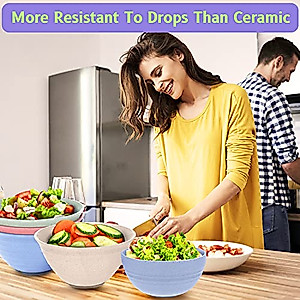 Unbreakable Cereal Bowls 30 OZ, KepRodp Wheat Straw Bowls Reusable, Eco Friendly, Dishwasher & Microwave Safe, BPA Free, Lightweight Bowl for Cereal, Camping, RV, Salad, 4 Pack