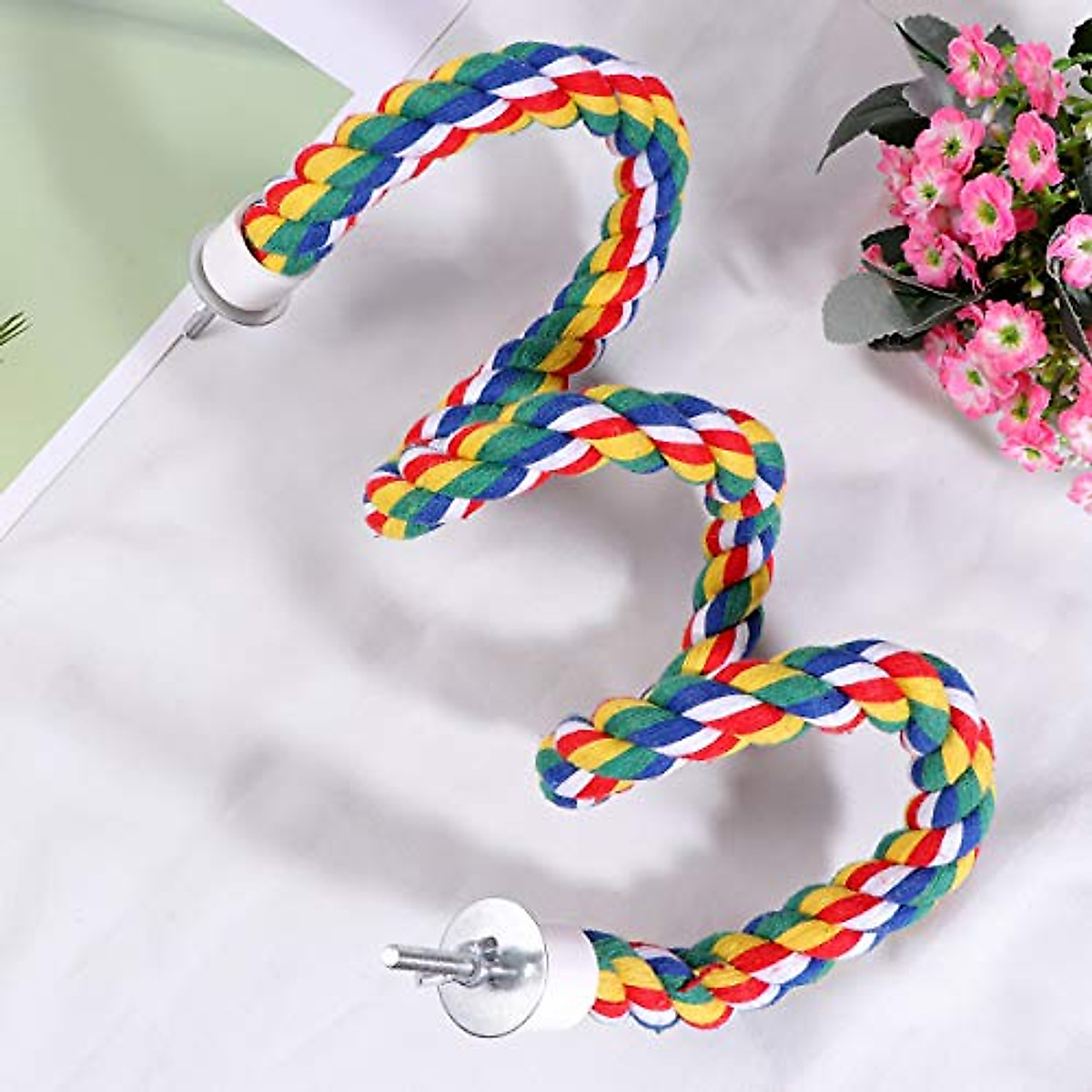 Chicken Swing Large Rope Bird Rope Perches, Comfy Perch Parrot Toys for Rope Bungee Bird Toy (60cm) Rope Bungee Bird Toy