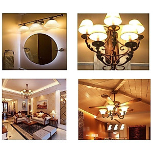 JERYJO E11 led Bulb 75w 100w Halogen Bulbs Replacement, JD e11 T4 Mini Candelabra Base 110V 120V 130 Voltage Input Light Bulbs, Warm White 3000K Pack of 4 (E11-4PWW)