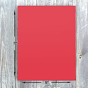 Hamilco Colored Scrapbook Cardstock Paper 5x7 Card Stock Paper 65 lb Cover 100 Pack (Punch Red)