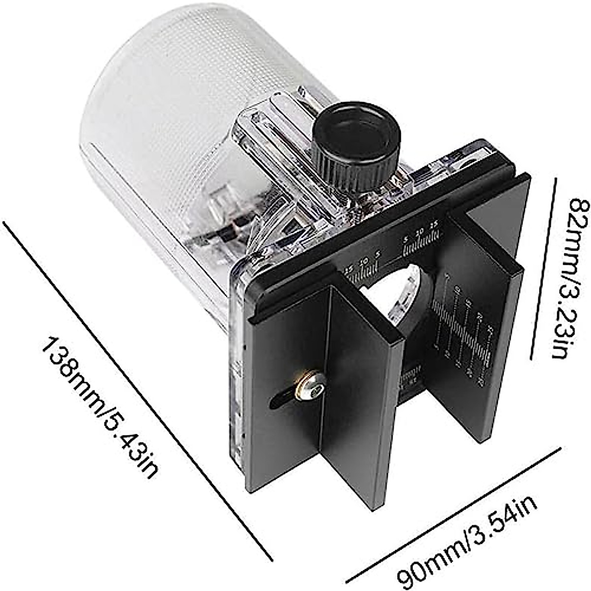for Wood Router Slotting Locator 2 in 1 Slotted Base Fastening Bracket Guide for 65mm Wood Trimmer Machine with Invisible Slotting 1/4 Mill Bits and Cabinet Connectors