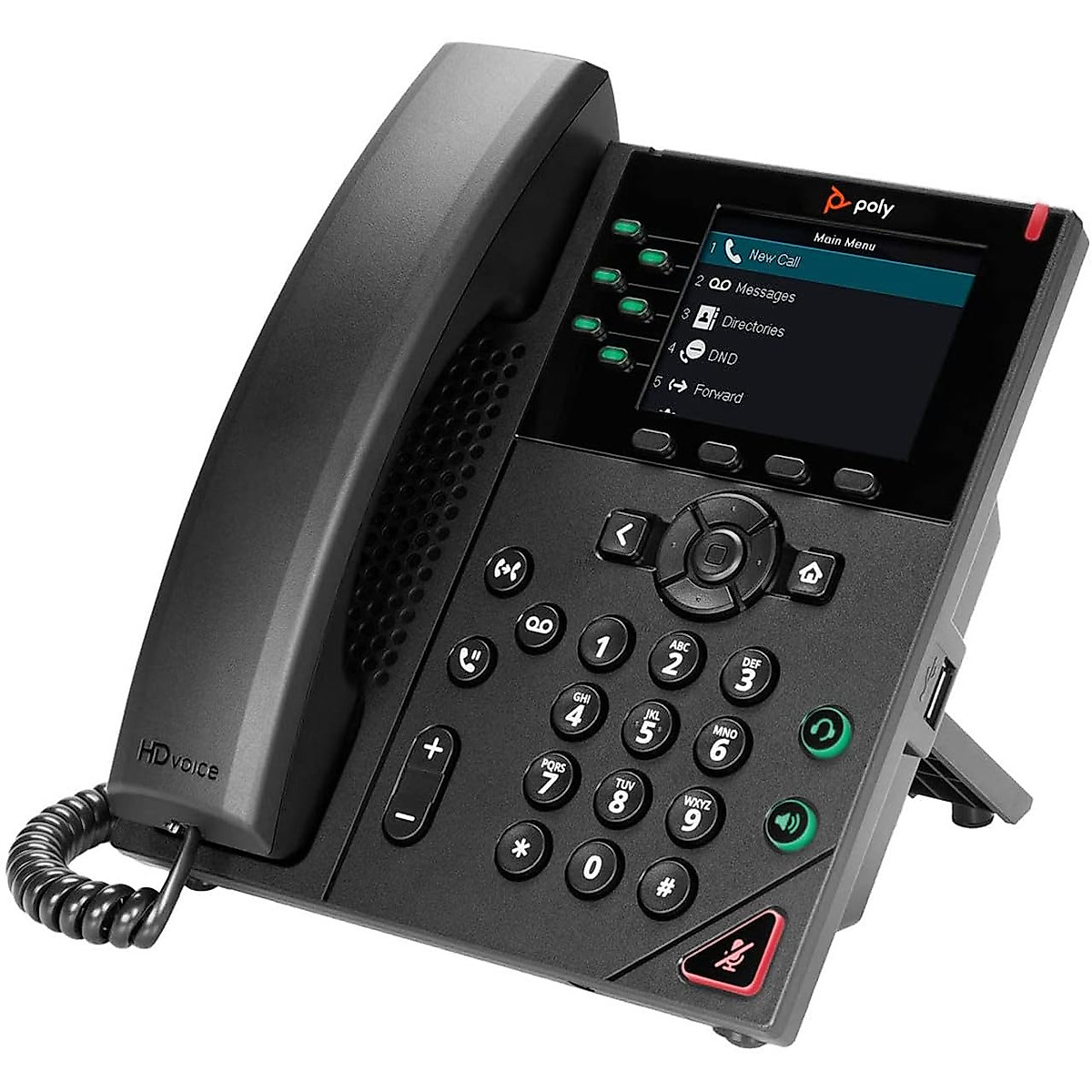 Polycom VVX 350 Business Six-line, Mid-Range IP Desk Phone with Color Display