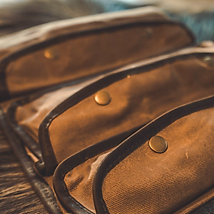 Handgun Cleaning MAT by Sage & Braker. Made from Waxed Canvas, Wool and Leather.