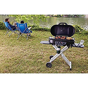 Coleman RoadTrip 285 Portable Stand-Up Propane Grill with 3 Adjustable Burners & Instastart Ignition, 20,000 BTUs of Power for Outdoor Cooking