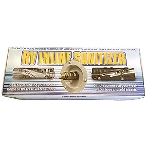 RV Inline Sanitizer - The Easiest way to HELP YOU disinfect your RV Fresh Water Tank, NO MESS, NO MOVING PART, just connect with the Hose and add Bleach